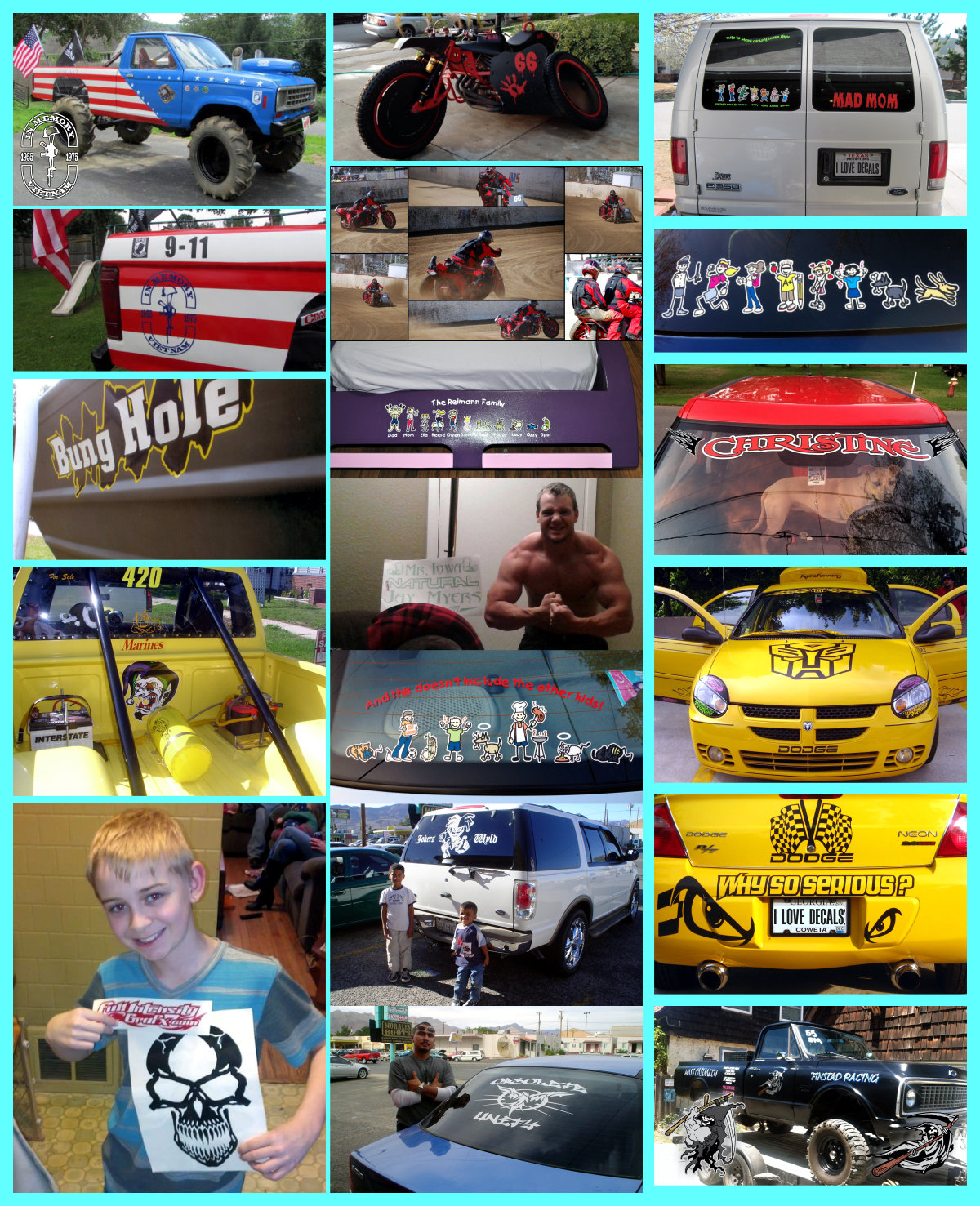 Decal mania! Some of the wildest, craziest, and coolest vinyl decals ...